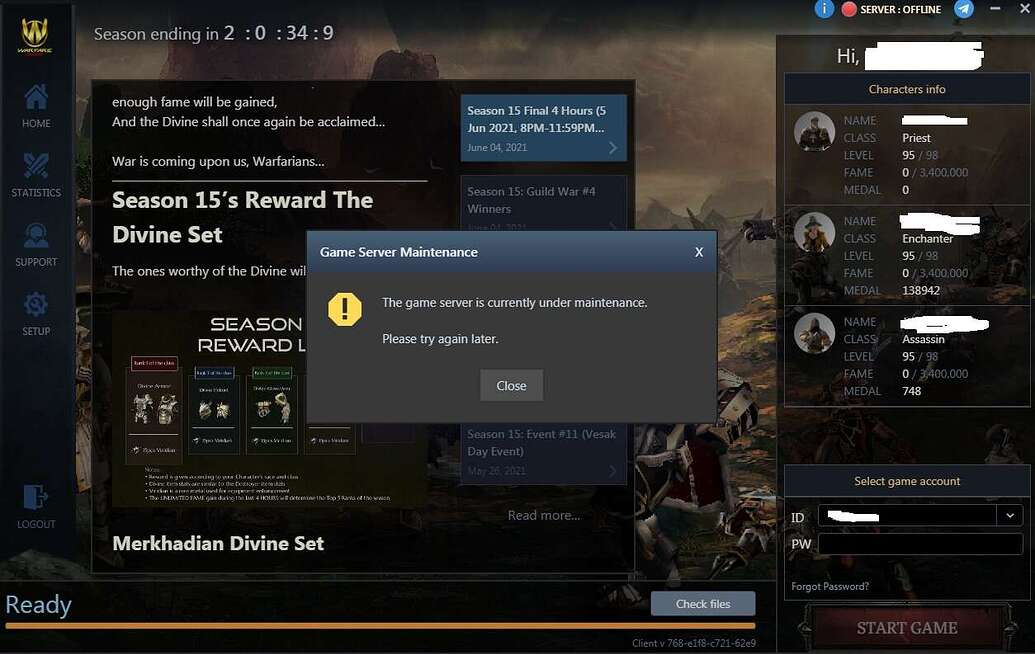 Why always Game Server is currently Under Maintenance? - General ...